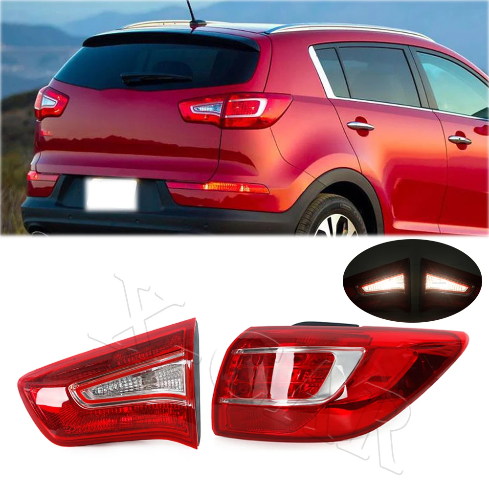 1pcs Outer Rear Bumper Left Right Tail Light Tail Lamp Rear Brake Stop ...
