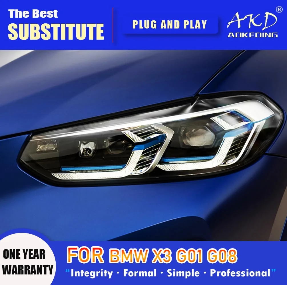 AKD-Head-Lamp-for-BMW-X3-LED-Headlight-2018-2022-Headlights-G01-E97-G08 ...