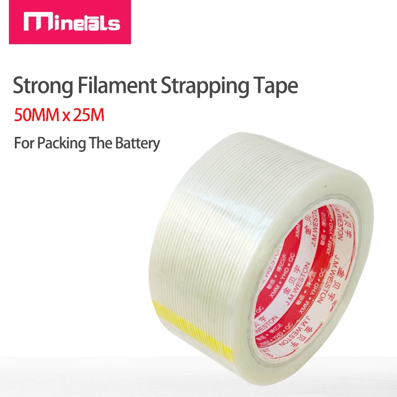 50MM-x-25M-Adhesive-Tape-For-Packing-Battery-Cell-Strong-Filament ...