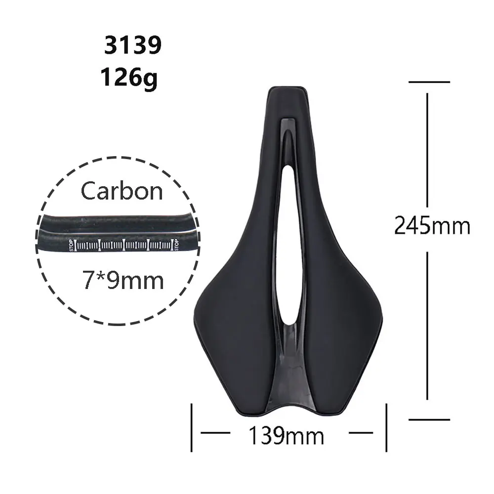 ELITAONE Road/MTB Bike Saddle 130g Ultralight Carbon Rail 245*139mm ...
