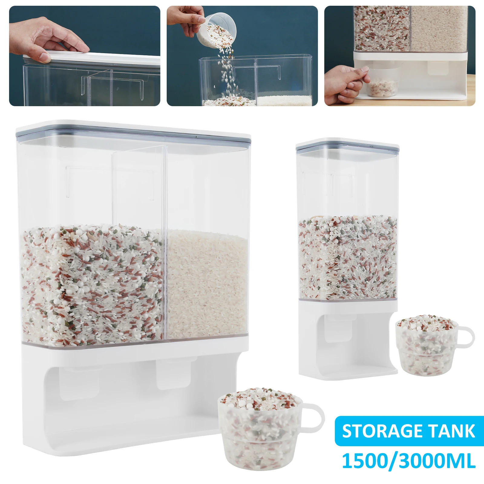 Transparent-Rice-Dispenser-Wall-Mounted-Rice-Storage-Containers-Kitchen ...