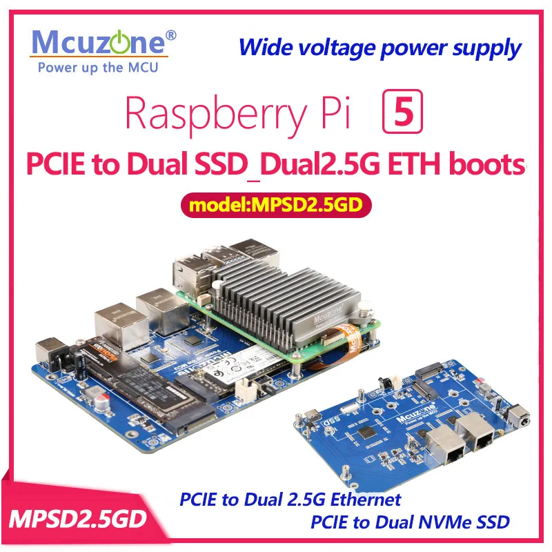 model-MPSD2-5GD-Raspberry-Pi-5-PCIE-to-Dual-SSD-Dual-2-5G-ETH-boots ...
