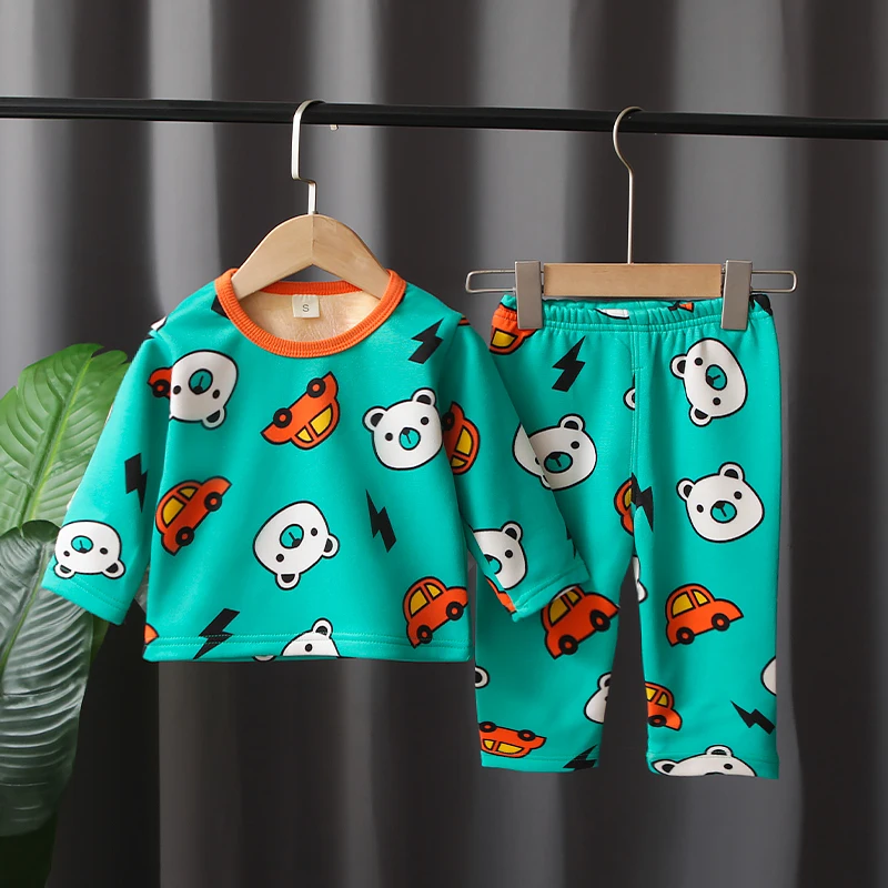 Children-Pajamas-Set-Autumn-Soft-Cotton-Thermal-Underwear-Kids-Cartoon ...