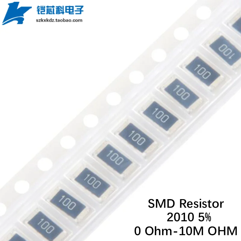 50Pcs-2010-5-SMD-Resistor-0OHM-1R-10M-10-22-33-36-62-100R-220-Ohm.png