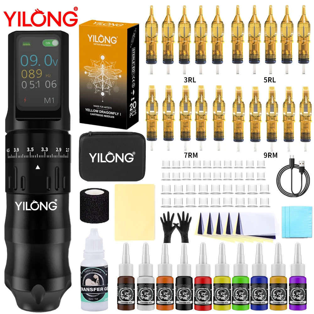 Yilong-Tattoo-Supplies-High-Quality-Tattoo-Pen-Kits-For-Permanent-Makeup-Tattoo-Machine-Tattoo ...