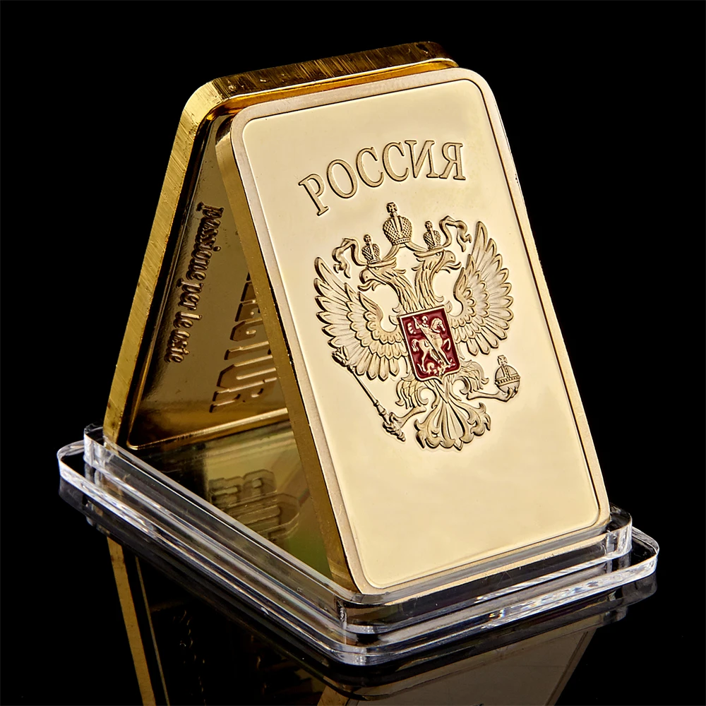USSR-National-Emblem-Gold-Plated-Bar-Soviet-Commemorative-Souvenir-Coin ...