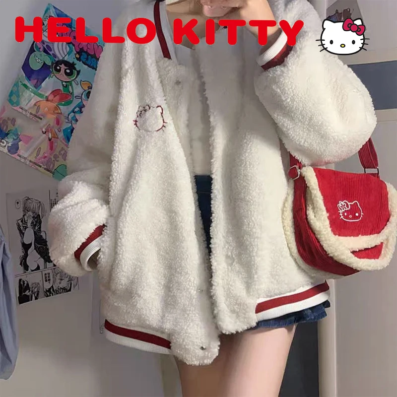 Hello-Kitty-Lamb-Fleece-Baseball-Bomber-Jacket-Women-Hip-Hop-Harajuku ...