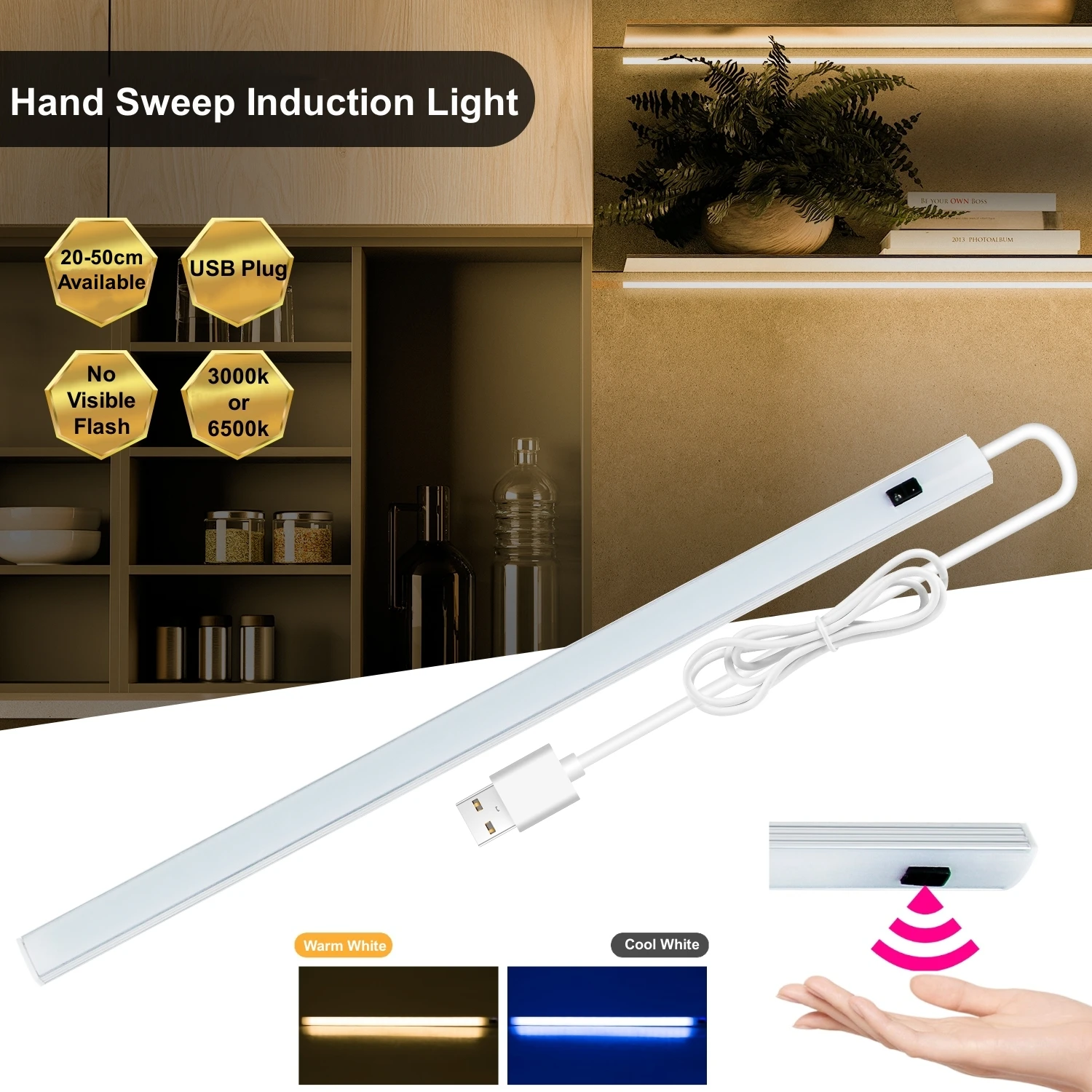 Barra-de-luz-LED-de-inducci-n-de-barrido-manual-Sensor-de-movimiento ...