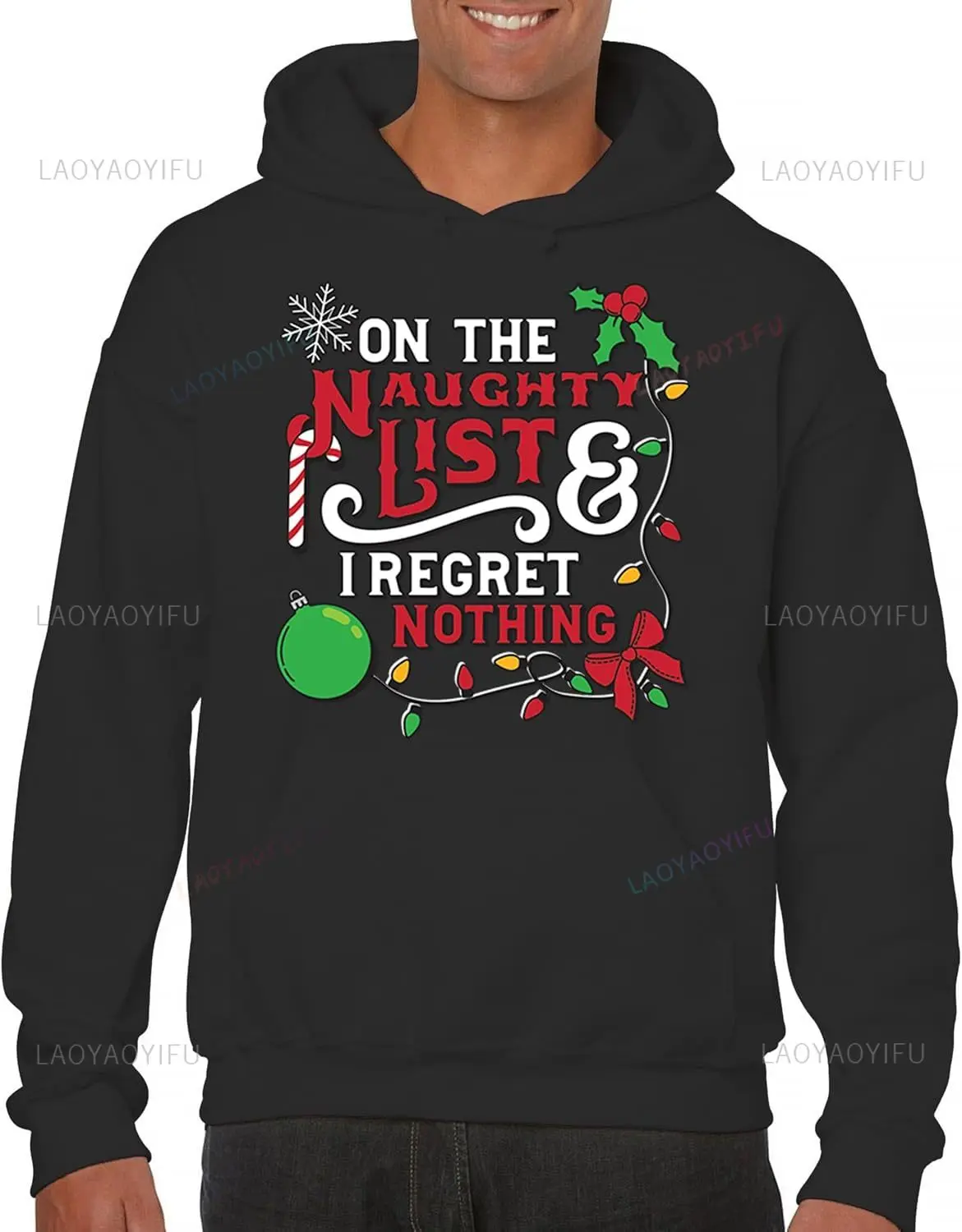 Merry Christmas on The Naughty List and I Regret Nothing Woman Man ...