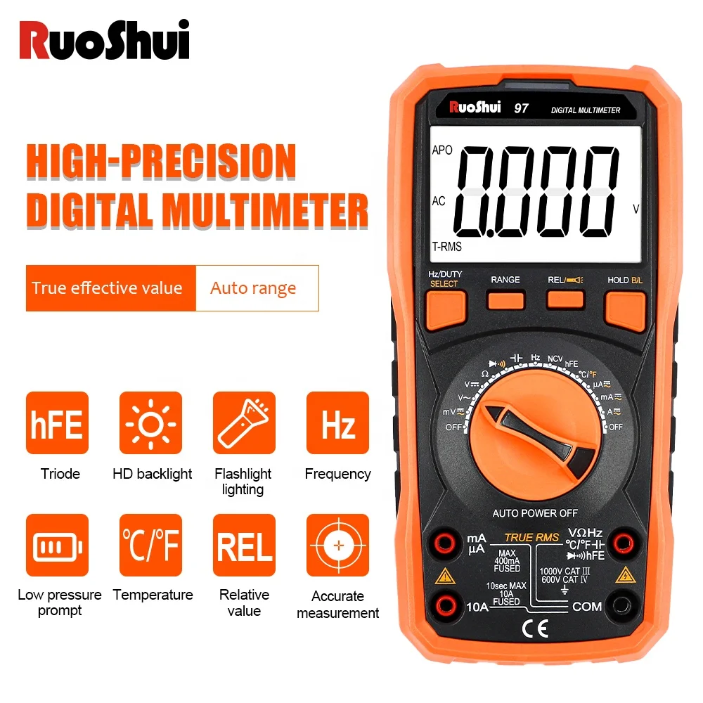 RuoShui-Auto-Range-Tester-Inteligente-Profissional-Medidor-de-Voltagem ...