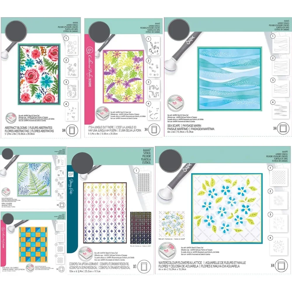 Layered-Stencils-Pattern-Graffiti-Drawing-Tool-Spray-Painting-Template ...