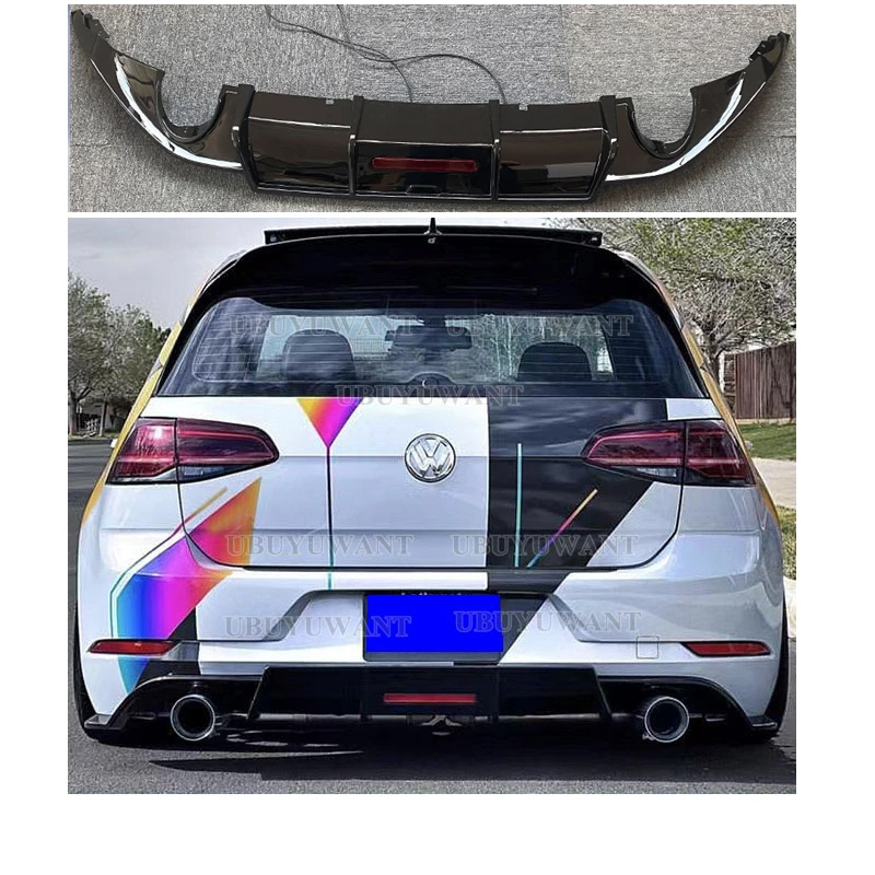 Lip Diffuser For Volkswagen Golf 7 / 7.5 Vii Mk7 / 7.5 Gti R Series ...