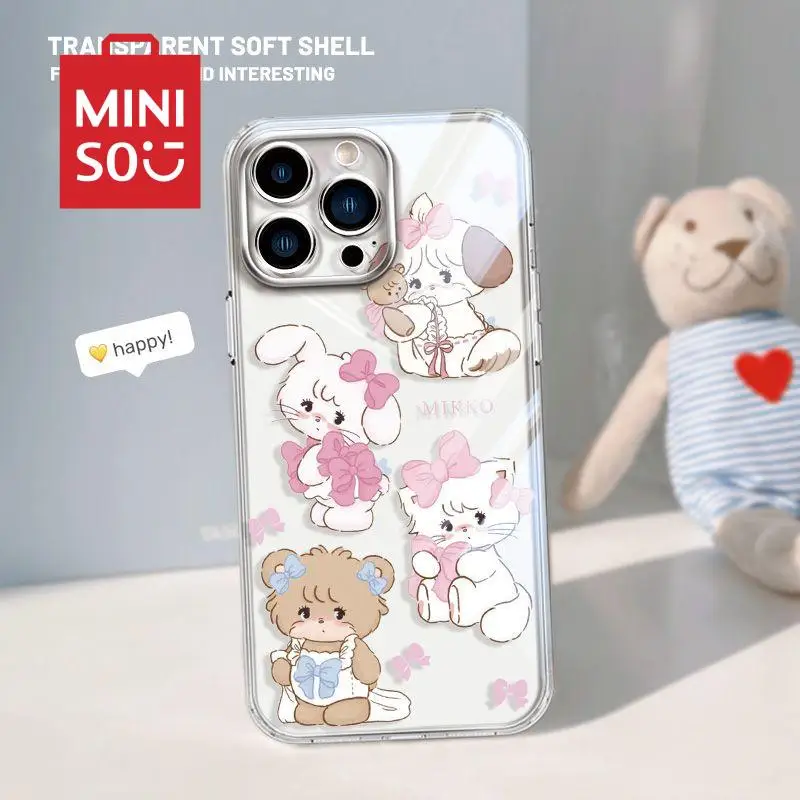MINISO-Kawaii-Anime-Mikko-Anti-Drop-Apple-Phone-Case-Cute-Cartoon ...