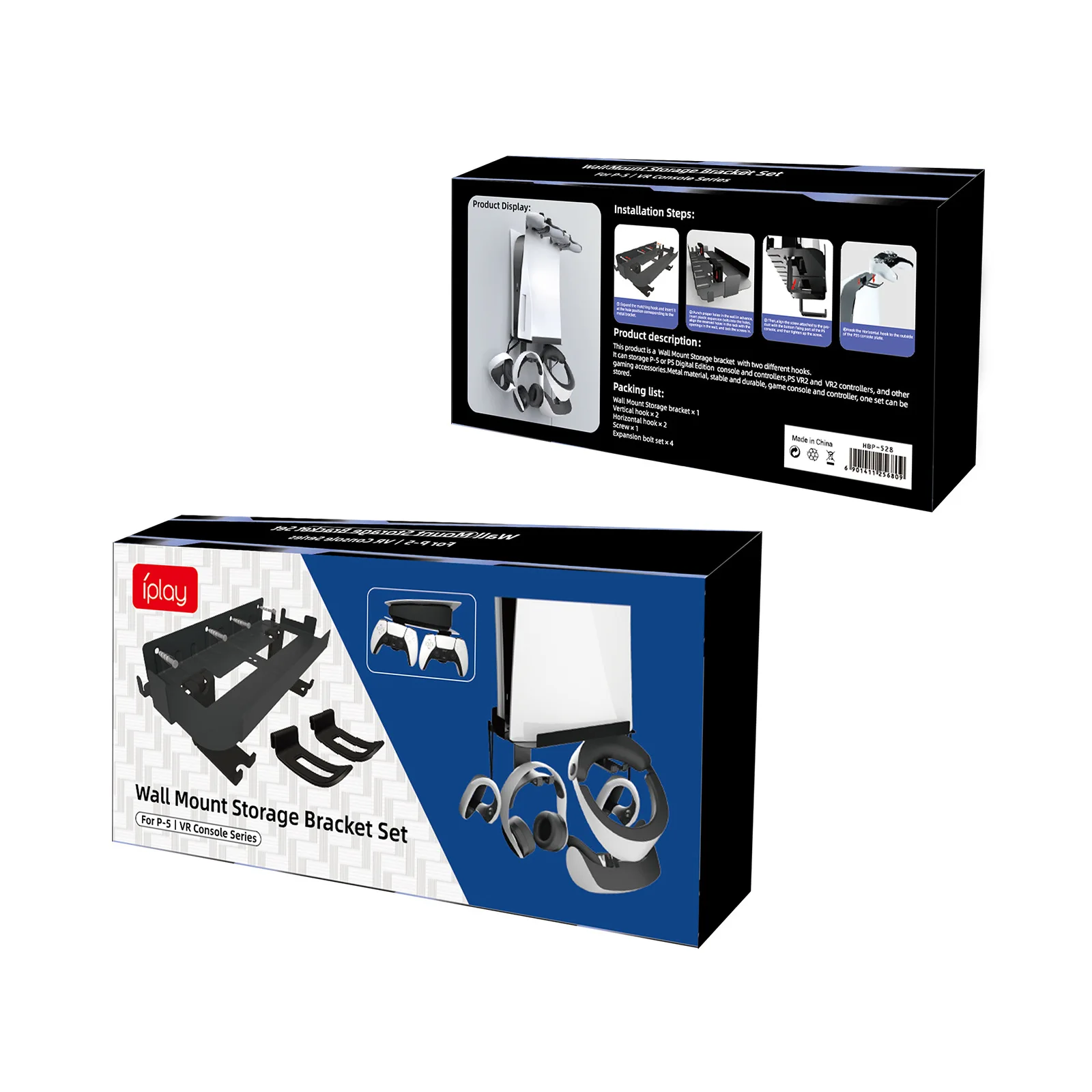 for-PS5-Host-Multifunctional-Wall-Mount-Storage-Bracket-Stand-Space ...