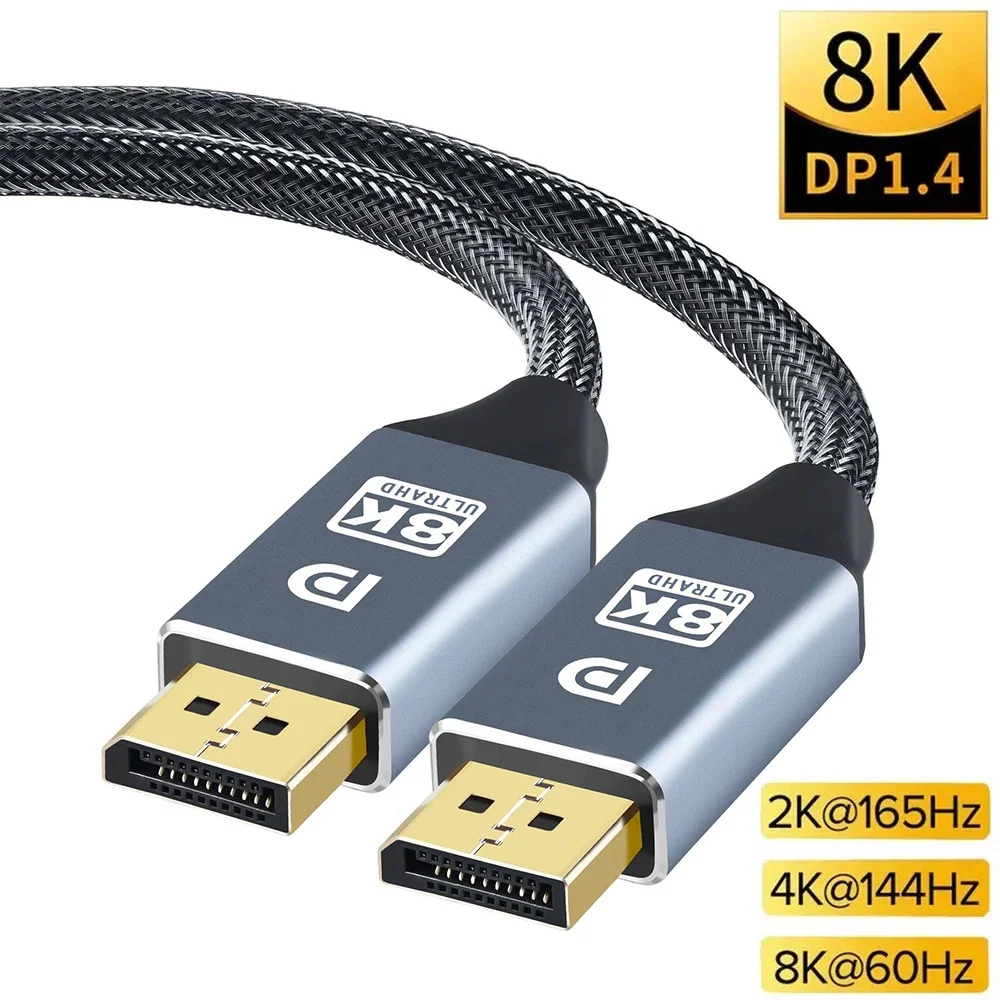 Displayport Cable DP 1.4 to DP Cable 8K@60HZ 4K@144Hz 2K@165Hz Display ...