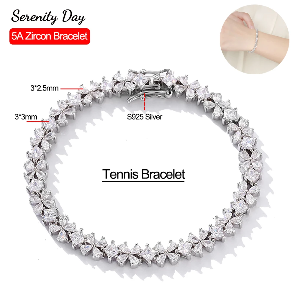 Serenty-Real-Sparkling-High-Carbon-diamond-Tennis-Bracelet-For-Women-S925-Silver-Imitation ...