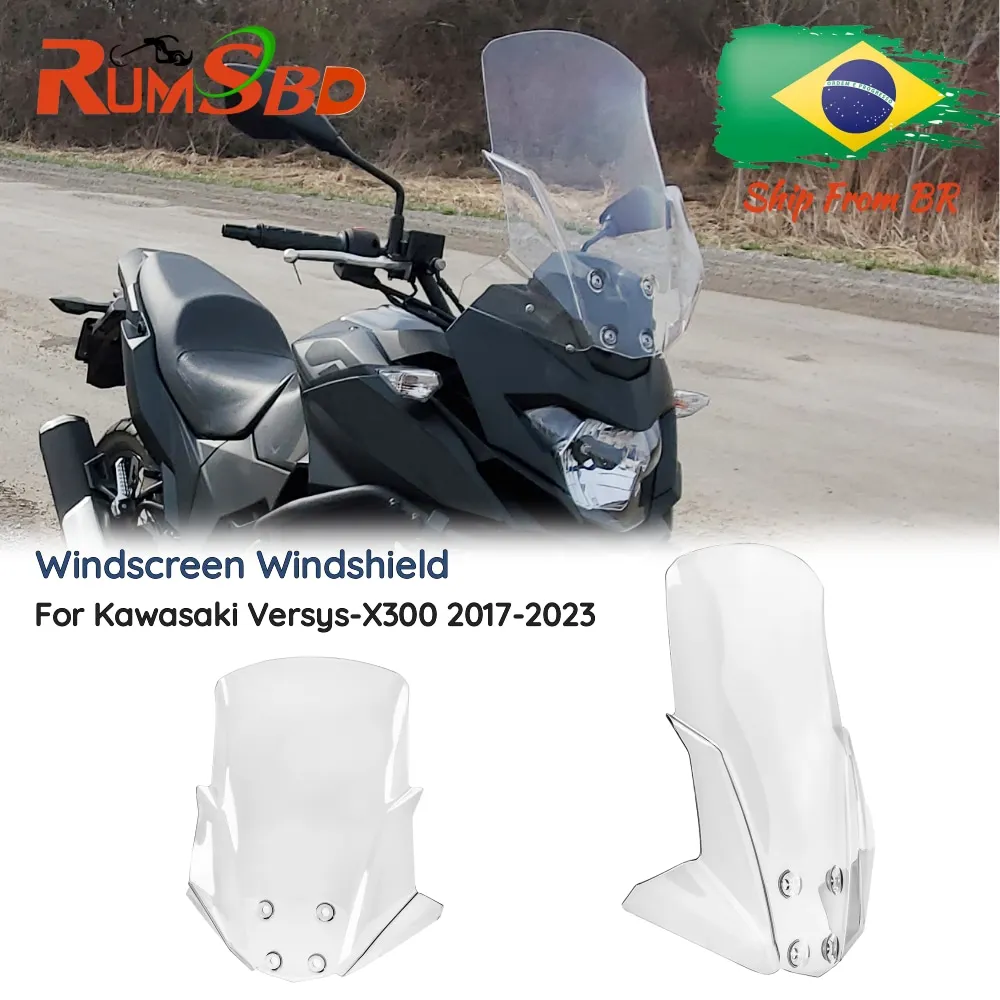 Windshield-Windscreen-For-Kawasaki-Versys-X-300-Versys-X300-VersysX300 ...