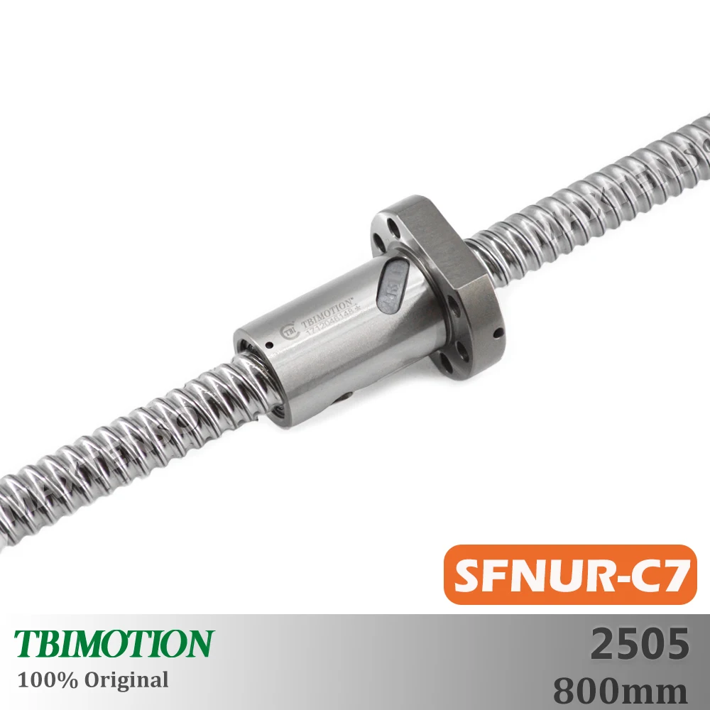TBI-Motion-SFNU2505-C7-Ball-Screw-SFU2505-800mm-Flange-Thread-R20-Shaft ...