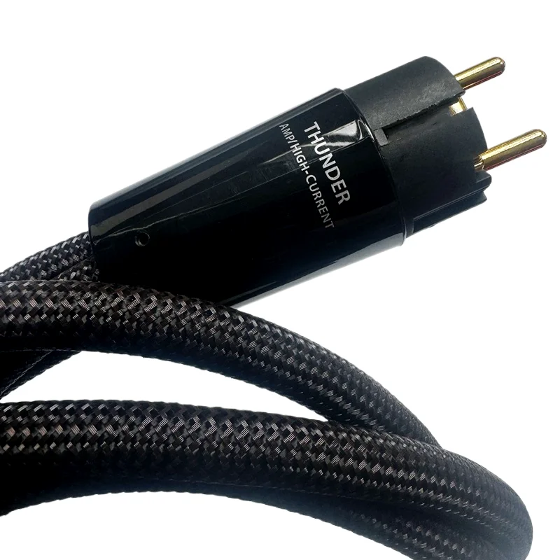 Thunder High (Variable) Current Power Cord US / EU Plug Low-Z / Noise ...