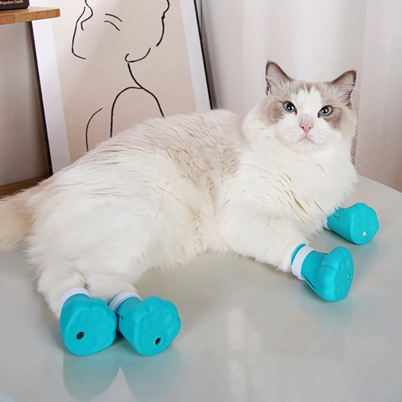 Cat-Claw-Protector-Bath-Feeding-Bathing-Shoes-Foot-Cover-Anti-Scratch ...