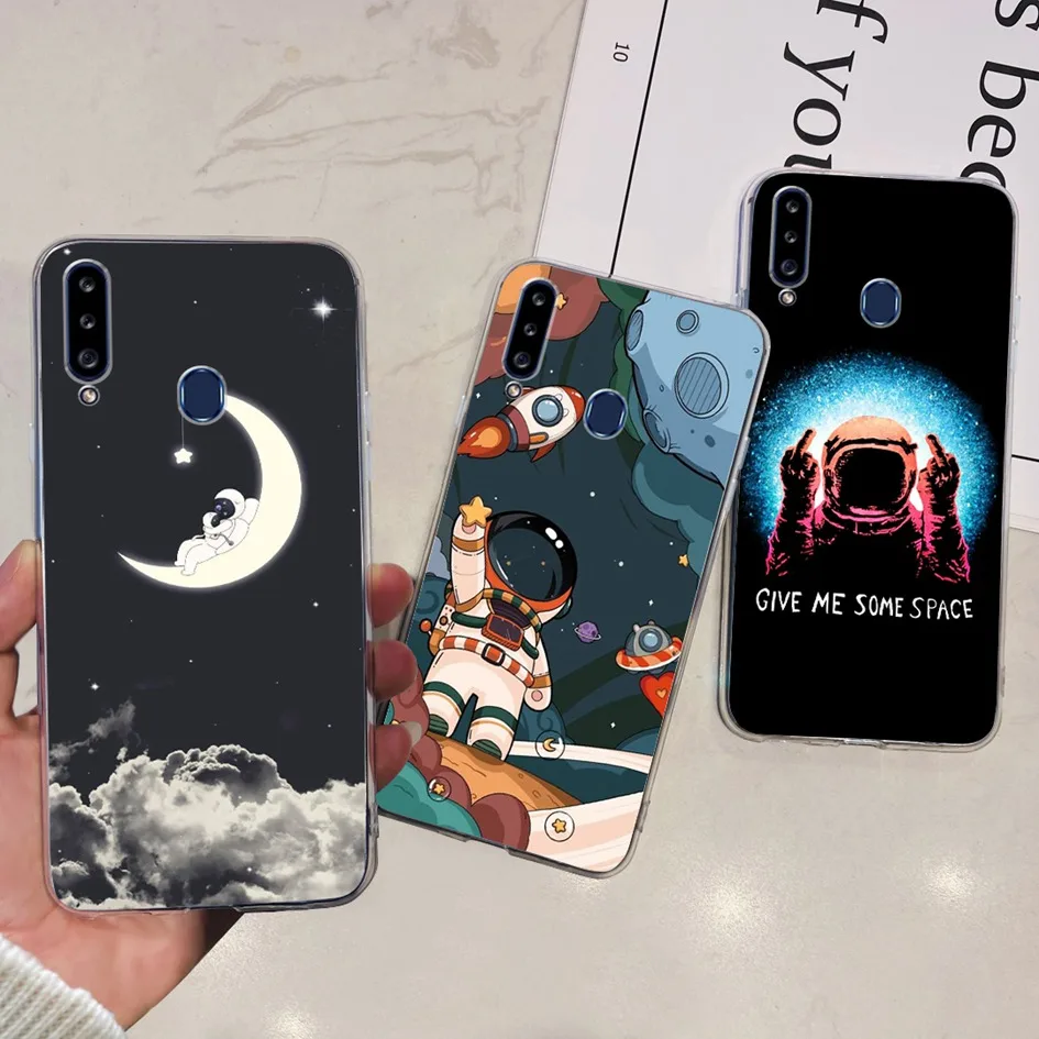 For-Samsung-Galaxy-A20S-Case-SM-A207F-Cover-Cute-Astronaut-Soft ...