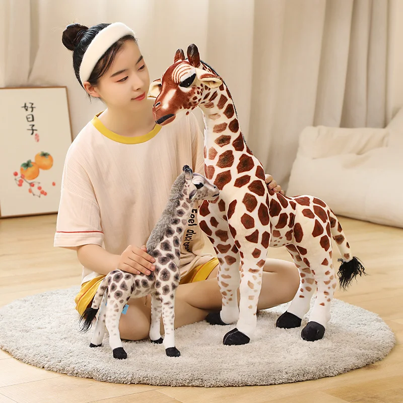 47 100cm Simulation Giraffe Plush Toys Stuffed Soft Animals Dolls Big ...
