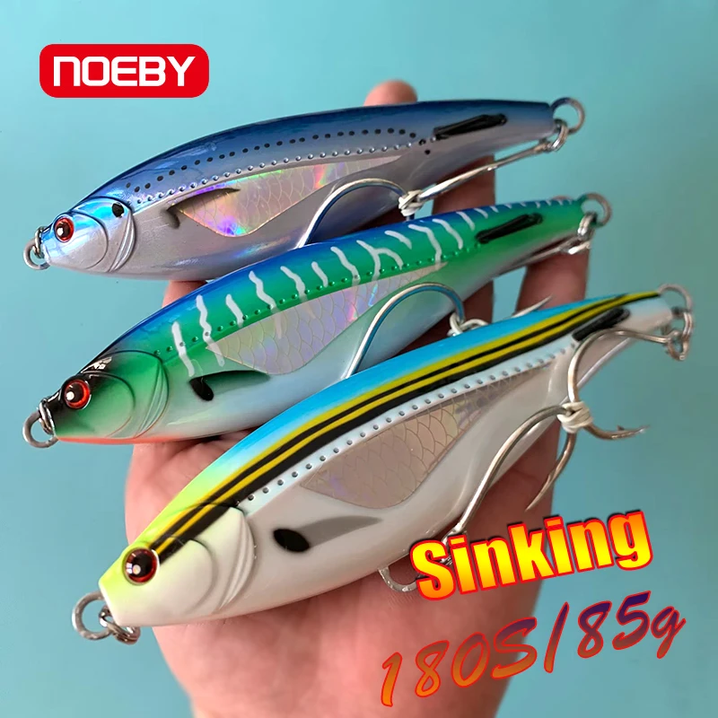 3Pcs-Noeby-Fishing-Lures-150mm-85g-Sinking-Pencil-Trolling-Boat-Fishing ...
