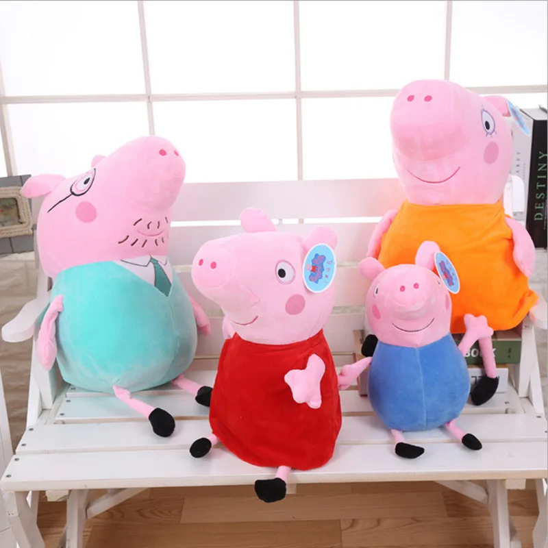 19cm Peppa porco George pepa Pig Família Plush Doll Plush Toy Party ...