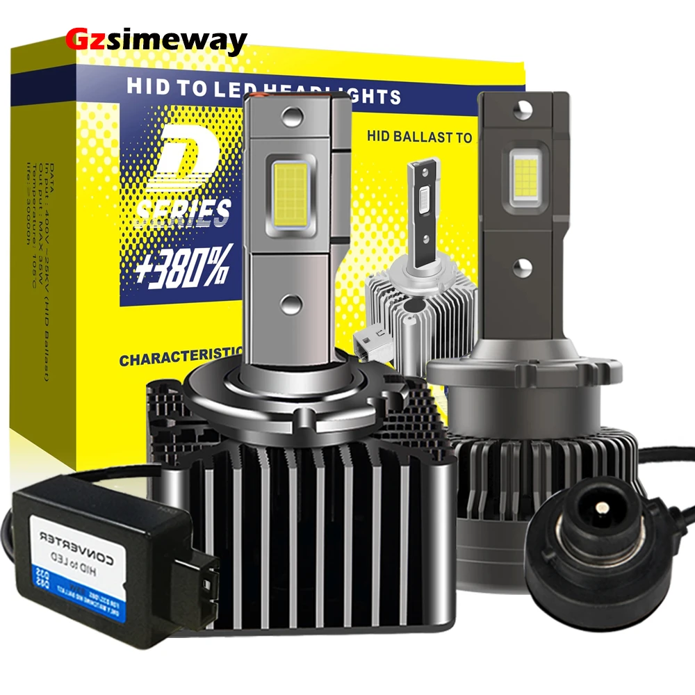 2PCS D1S LED Headlight D3S D2S D4S Canbus HID Lamp D1R D2R D3R D4R D5S ...