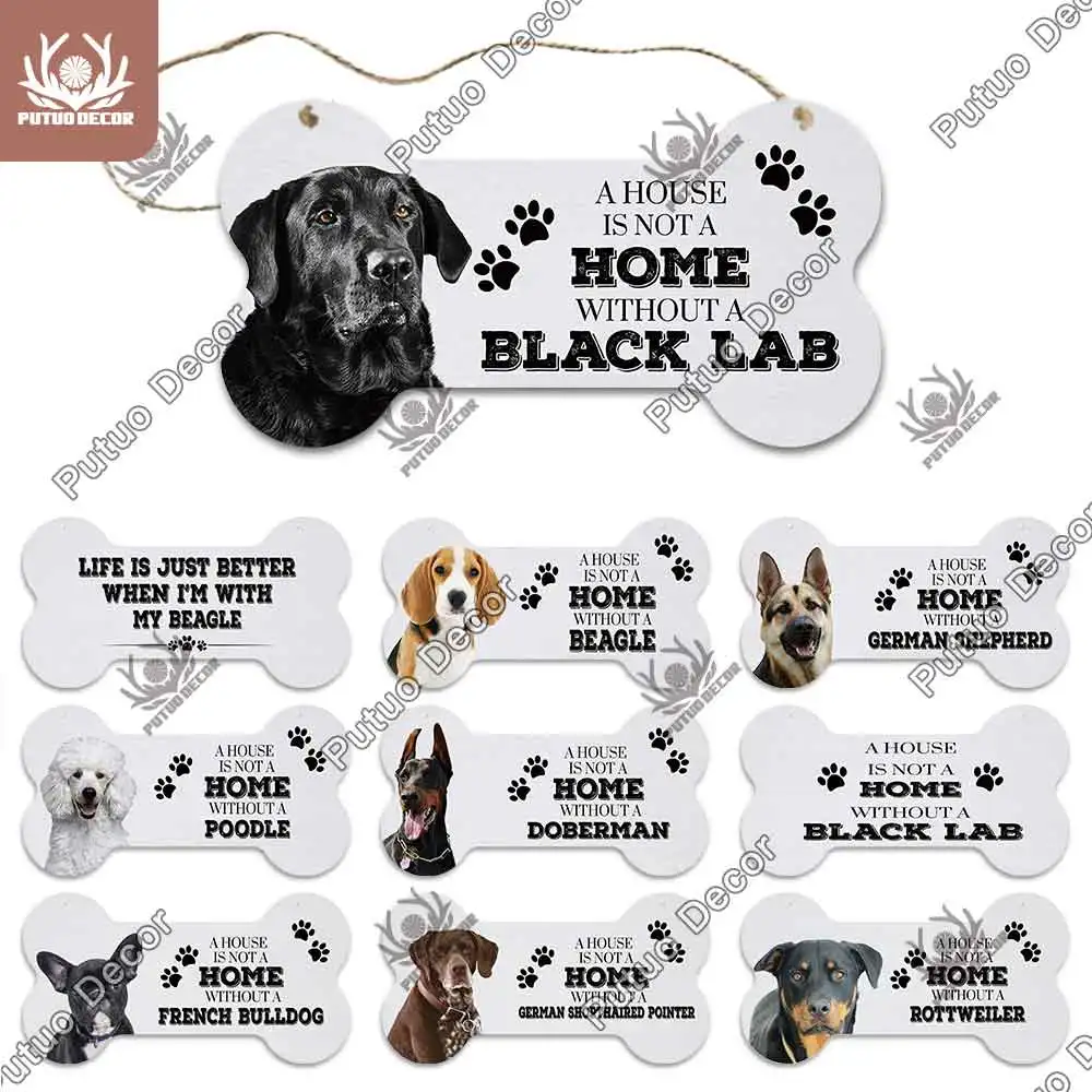 House Signs Dogs | Dog Sign Decor House | Dog Home Wooden Sign ...