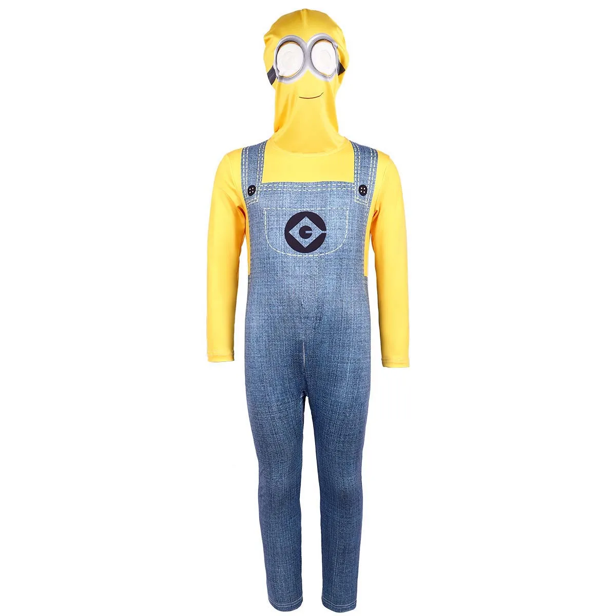 Childs Adults Halloween Party Minion Costumes Little Yellow Man Cosplay ...