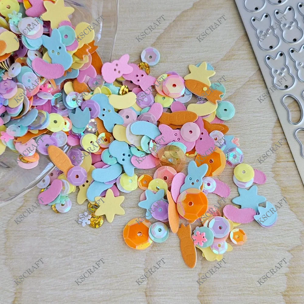 KSCRAFT 2025 Easter Sequin Maker Cutting Dies Stencils for DIY ...
