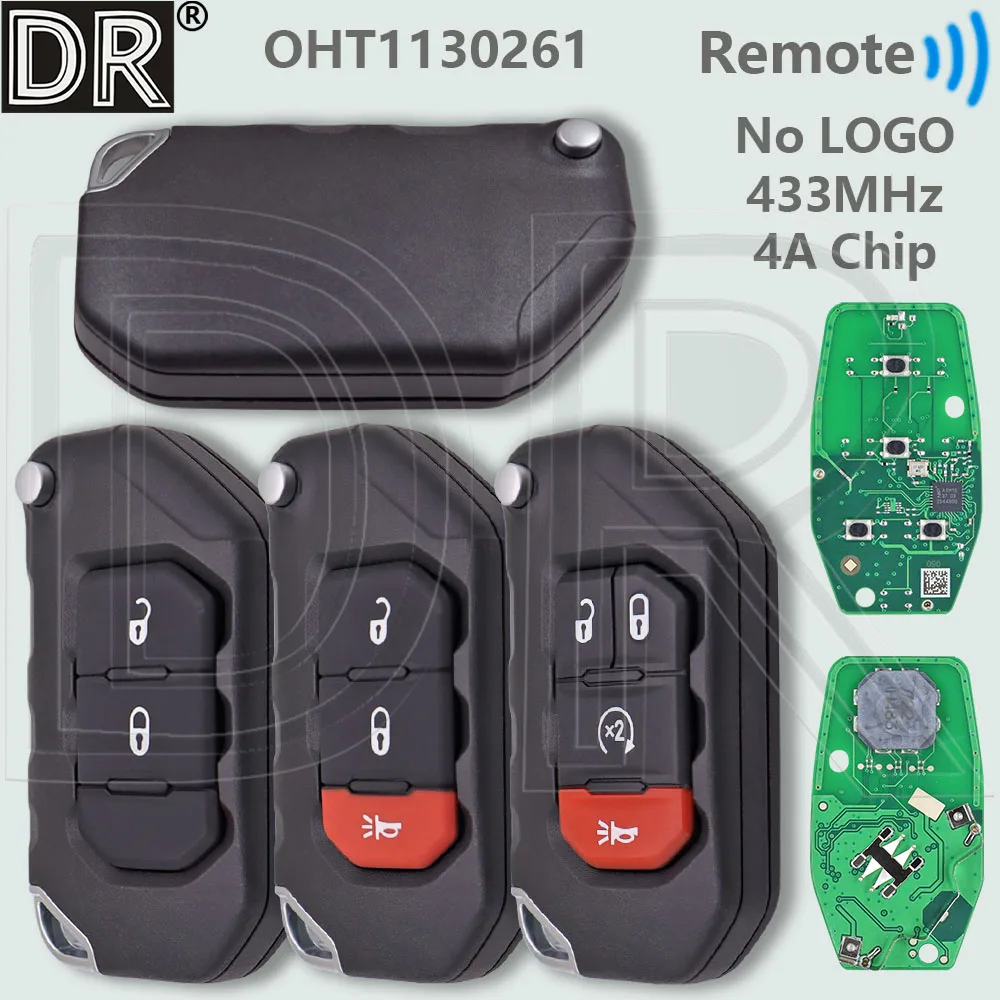 ドクター・オー 1130261 4A PCF7939M チップ 433MHz フリップキーレスゴーカーリモートキー 68416784 AA ...