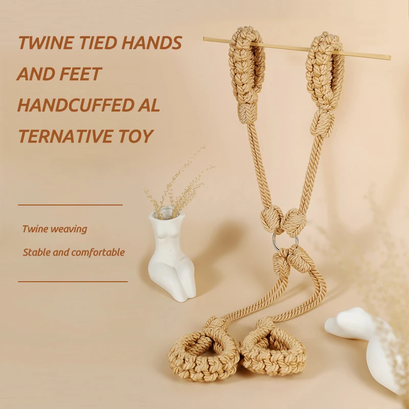 Japan Cotton rope handcuffs sex rope binding bondage binding slave roleplay masochism fetish ...