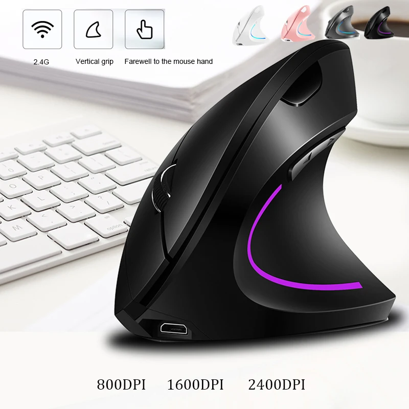 Vertical-Mouse-Gamer-Wireless-Ergonomic-Mouse-Rechargeable-2-4G ...