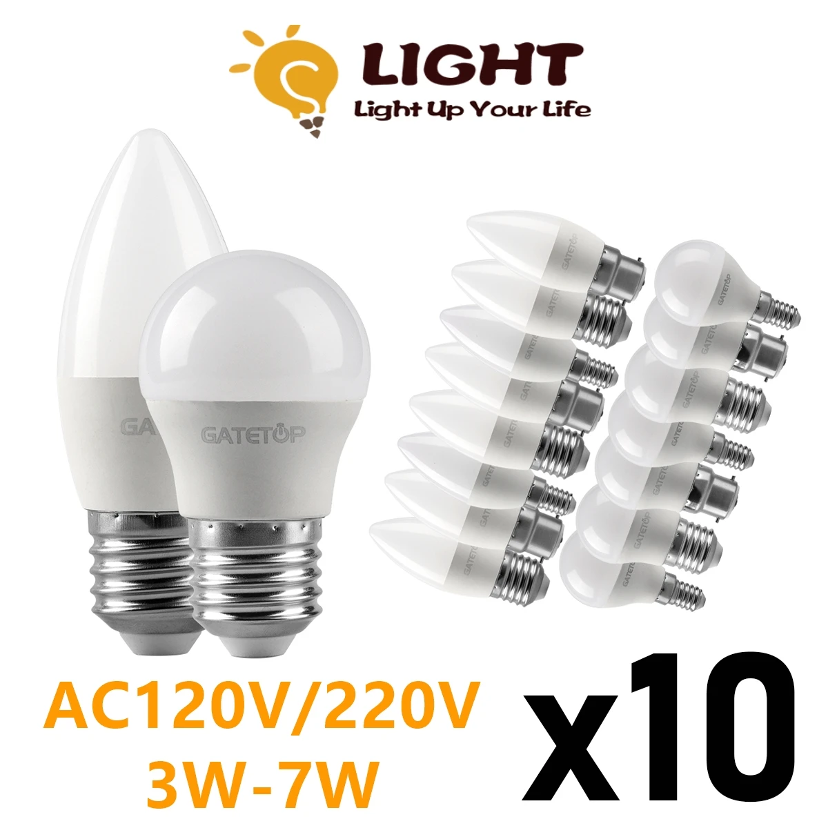 10PCS-LED-bulbs-Energy-efficient-G45-C37-E14-E27-3W-7W-AC230V-AC110V ...