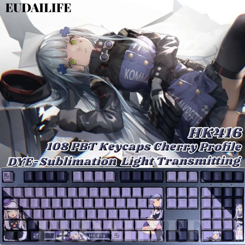 HK416-108-Keycap-PBT-Girls-Frontline-DYE-Sublimation-Light-Transmitting ...
