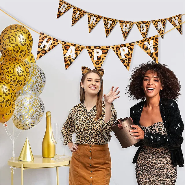 Cheetah Print Birthday Theme Leopard Print Party Decorations | Jungle