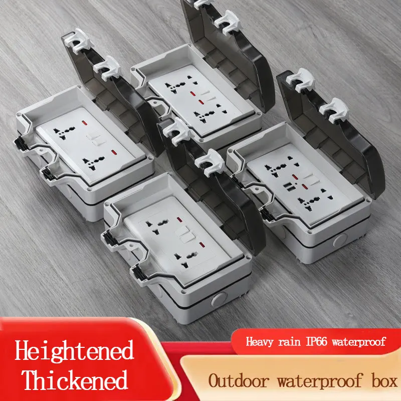 IP66 Outdoor Waterproof Box Socket EU UK FR US Standard Socket ...