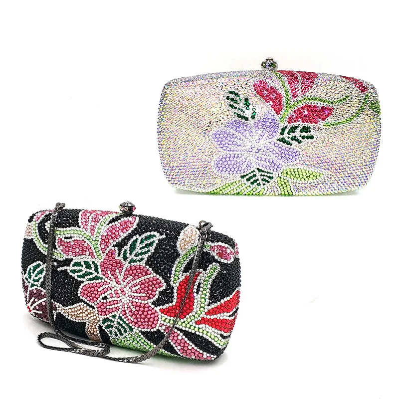 Bridal-wedding-party-purses-women-evening-party-flower-design-diamonds ...