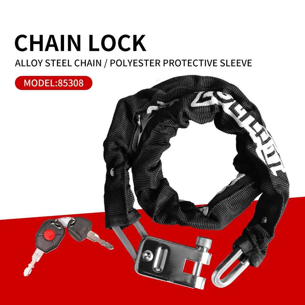 Zoli bicycle chain lock portable anti-theft high security mountain bike ...