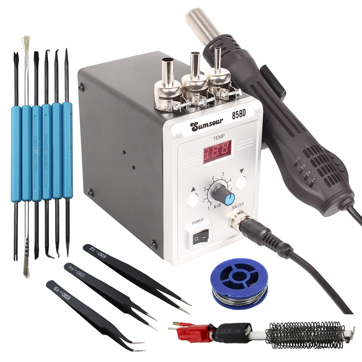 Heat Gun Hot Air Soldering 858d | Hot Air Gun Desoldering 858 | 700w ...