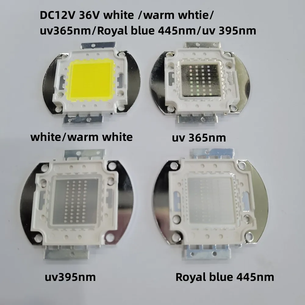 32X32mil-10W-20W-30W-50W-100W-LED-light-Chip-White-Warm-White-UV-Royal ...