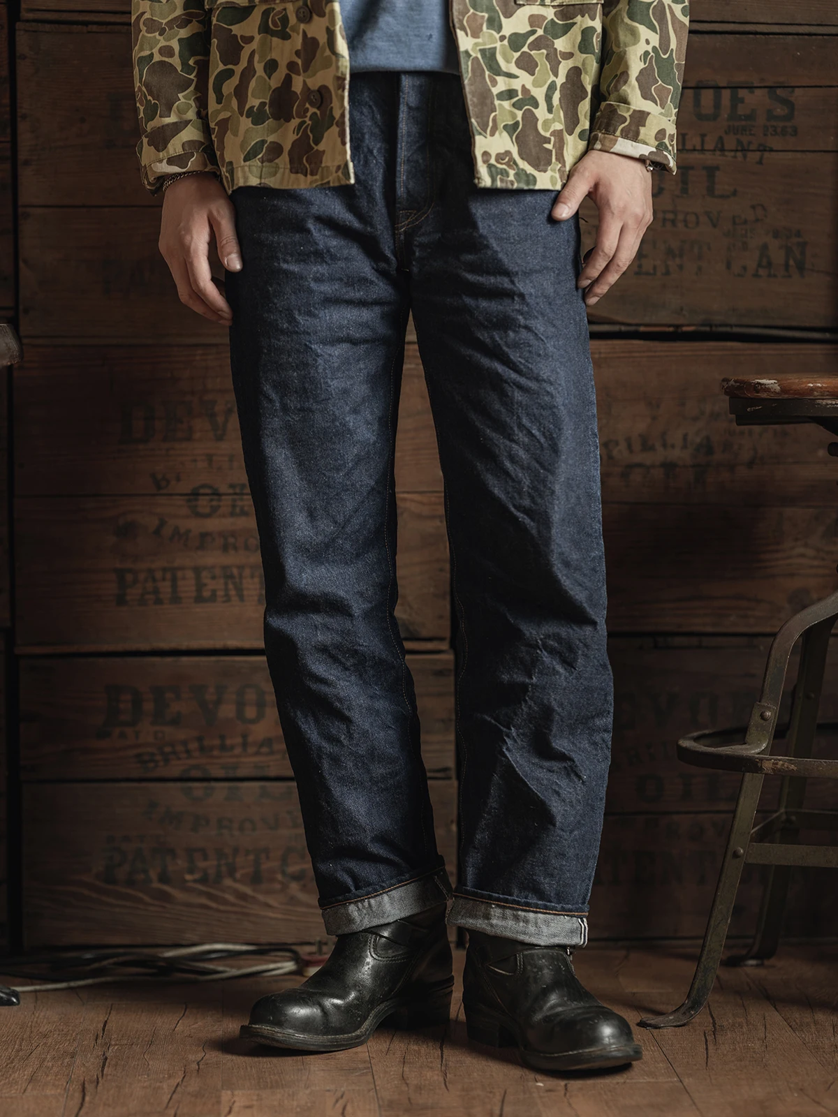 Bronson-1947-Model-Men-s-Jeans-Rigid-14-5oz-Raw-Selvedge-Denim-Pants ...