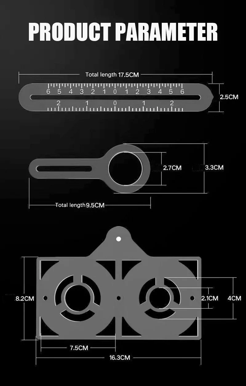 12/9/6 Aluminium Alloy Multi Angle Ruler Finder Measuring Ruler ...