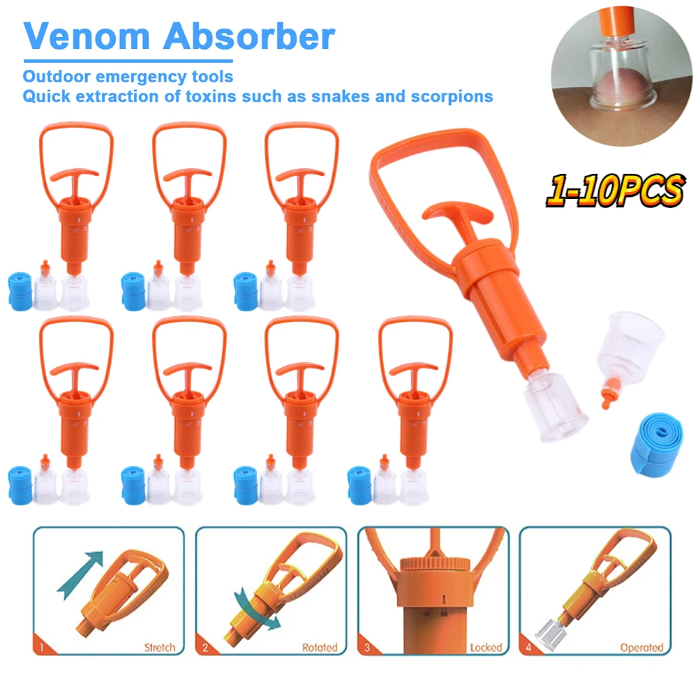 1-10PCS-Venom-Extractor-Snake-Mosquito-Bee-Bite-Outdoor-Vacuum-Suction ...
