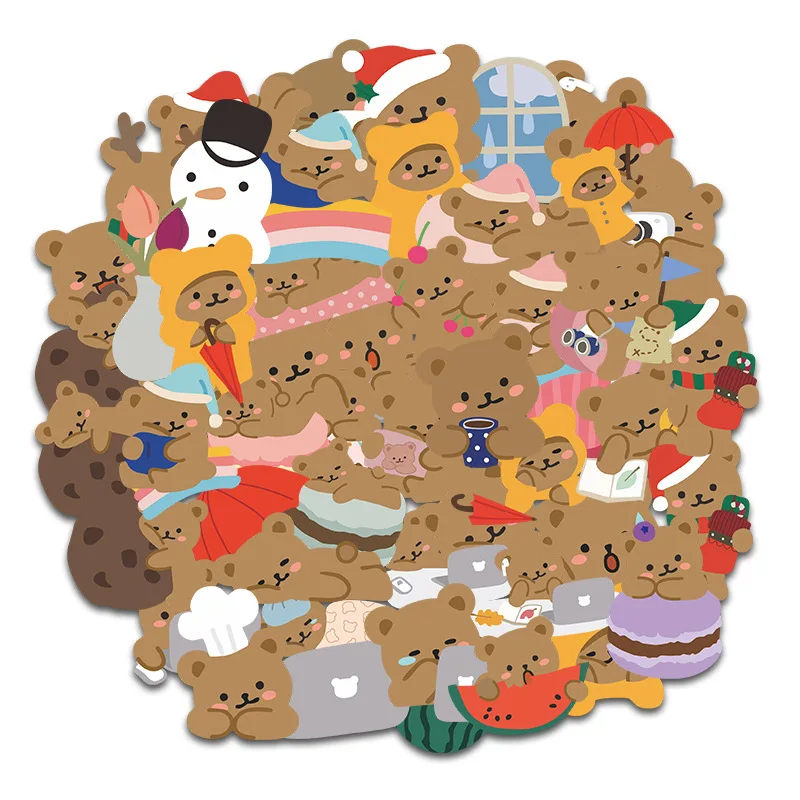 10-30-50pcs-Cartoon-Bear-Stickers-Laptop-Bicycle-Guitar-Skateboard ...