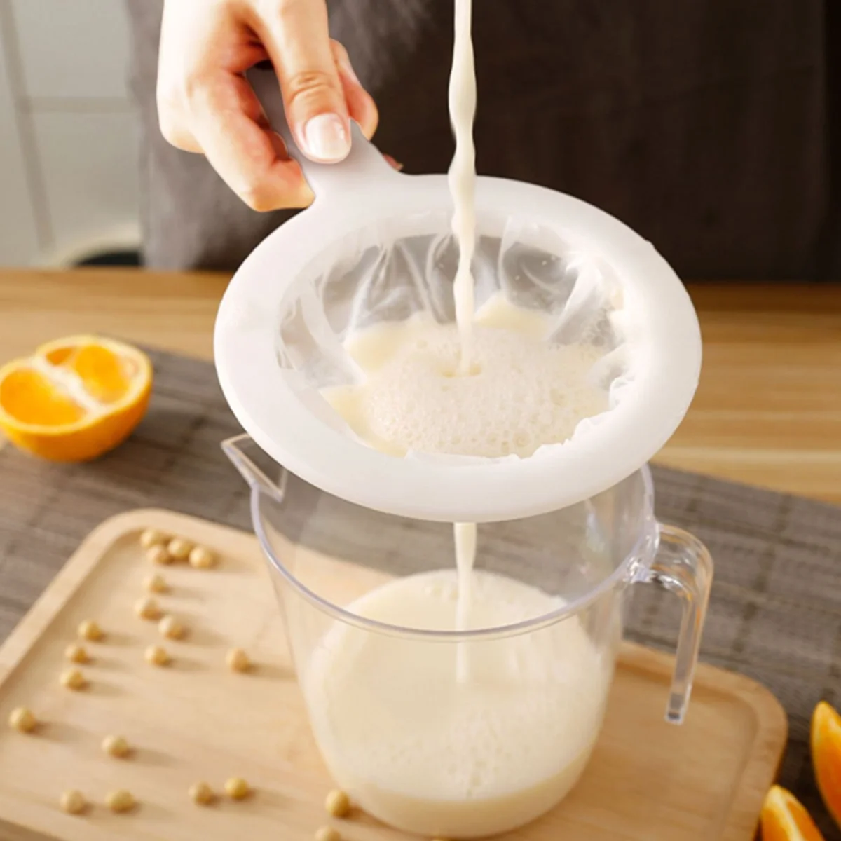 100-200-400-Mesh-Reusable-Nylon-Nut-Milk-Filter-Strainers-Spoon-Fine ...