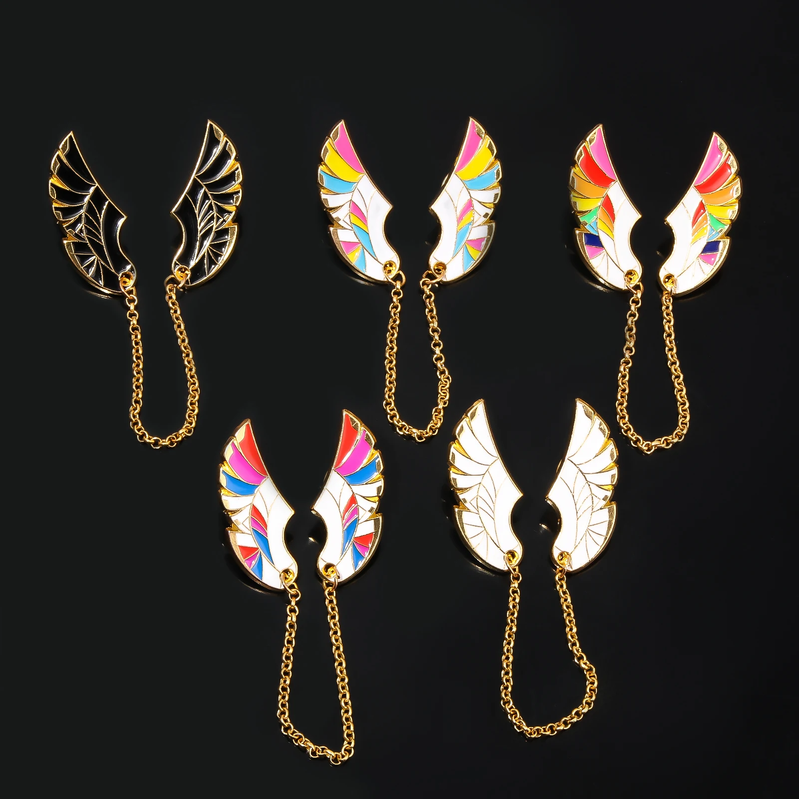 Pride-Wings-Enamel-Pins-Butterfly-Wings-Tassel-Chain-Brooch-Metal ...
