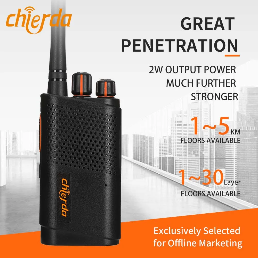 Chierda-Mini-walkie-talkie-CD21-Radio-port-til-de-dos-v-as-USB-tipo-PMR ...